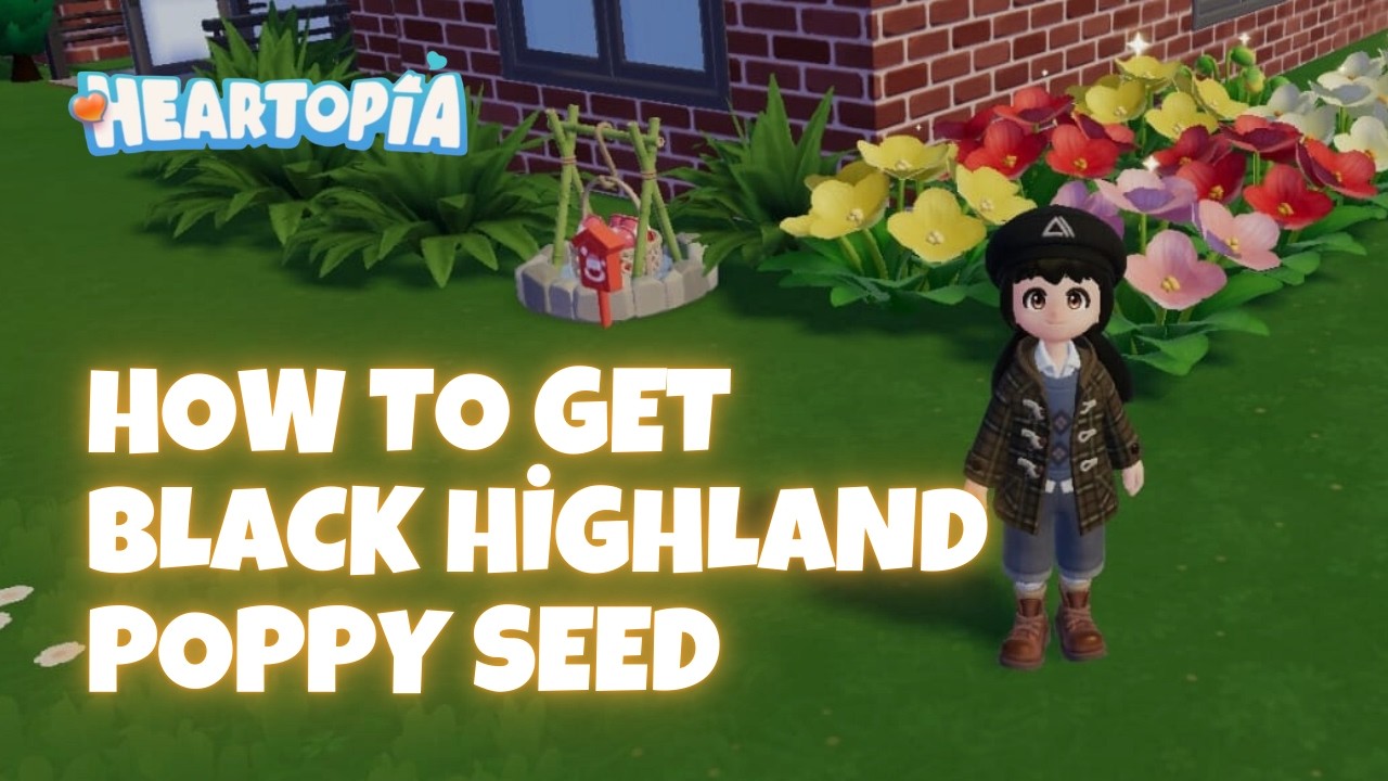 RARE Flower Trick - How to Get Black Highland Poppy Seed (Heartopia ...