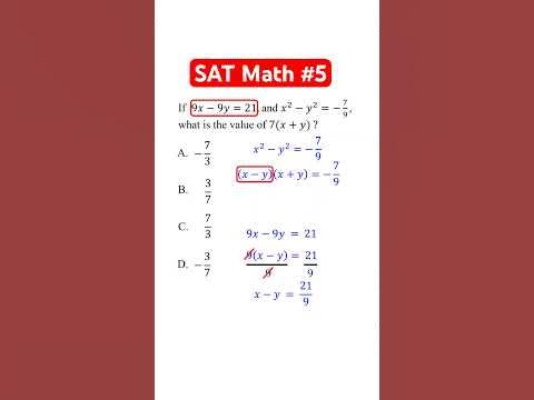 SAT Algebra Complicated Problem #math #sat #satprep - YouTube