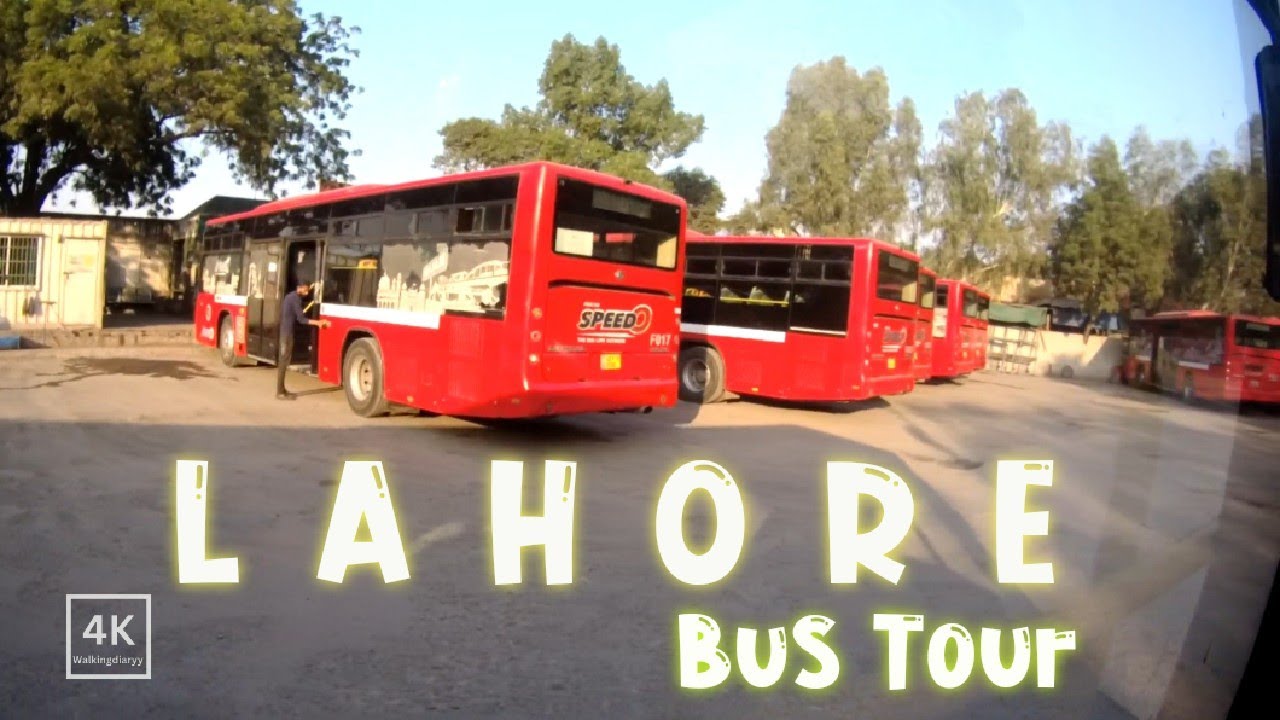 [4K] Strolling The Lahore Roads → Bus Tour Lahore 🇵🇰 Pakistan City Life ...