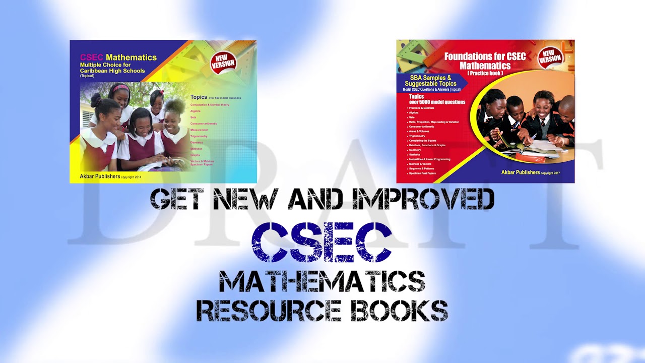CSEC MATHEMATICS BOOKS - YouTube