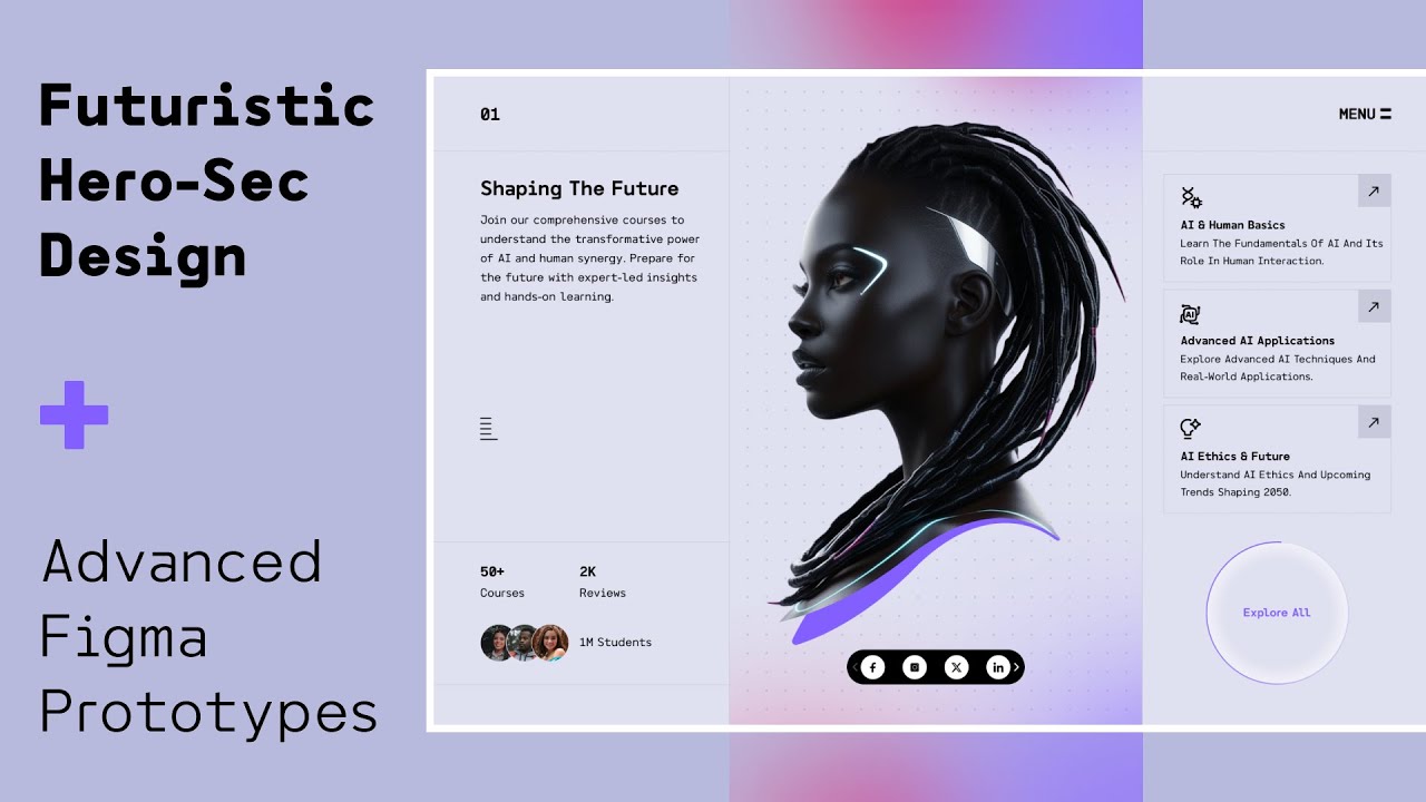 Futuristic Web-Page Design | Advanced Figma Prototypes & Interactions | Step-by-Step Guide - YouTube