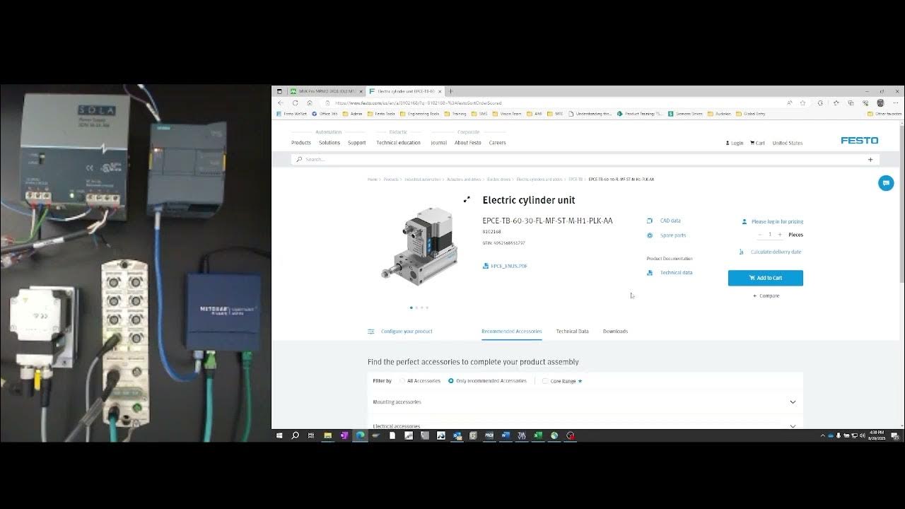 Setup and Control Festo SMS EPCE Rod-Style Electric Actuator over IO-Link using MURR Remote IO ...