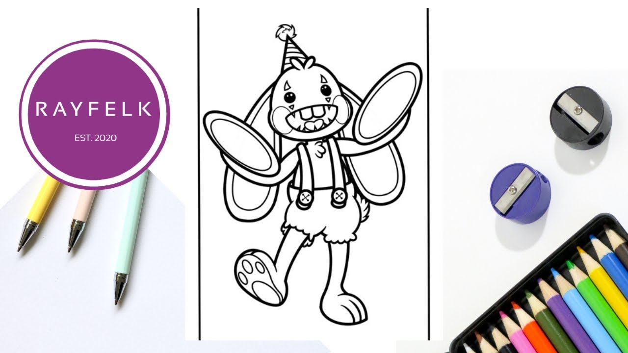 Bunzo Bunny Coloring Page | Poppy Playtime | Rayfelk Printable coloring ...