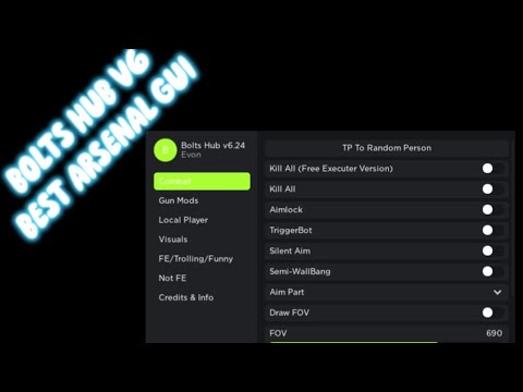 BEST FREE ARSENAL GUI || Bolts Hub v6 - YouTube