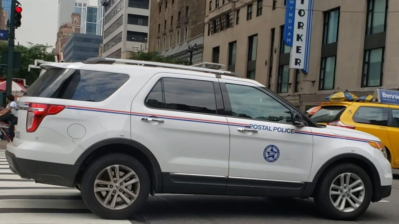United States Postal Police Passing By On 8th Ave In Midtown, Manhattan ...
