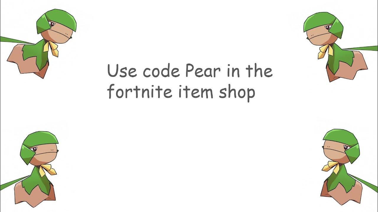 Use Code Pear In The Fortnite Item Shop! - YouTube