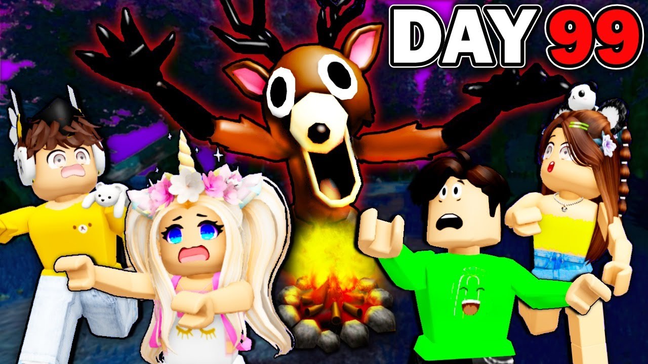 We SURVIVED 99 Nights In The Forest.. (Roblox) - YouTube