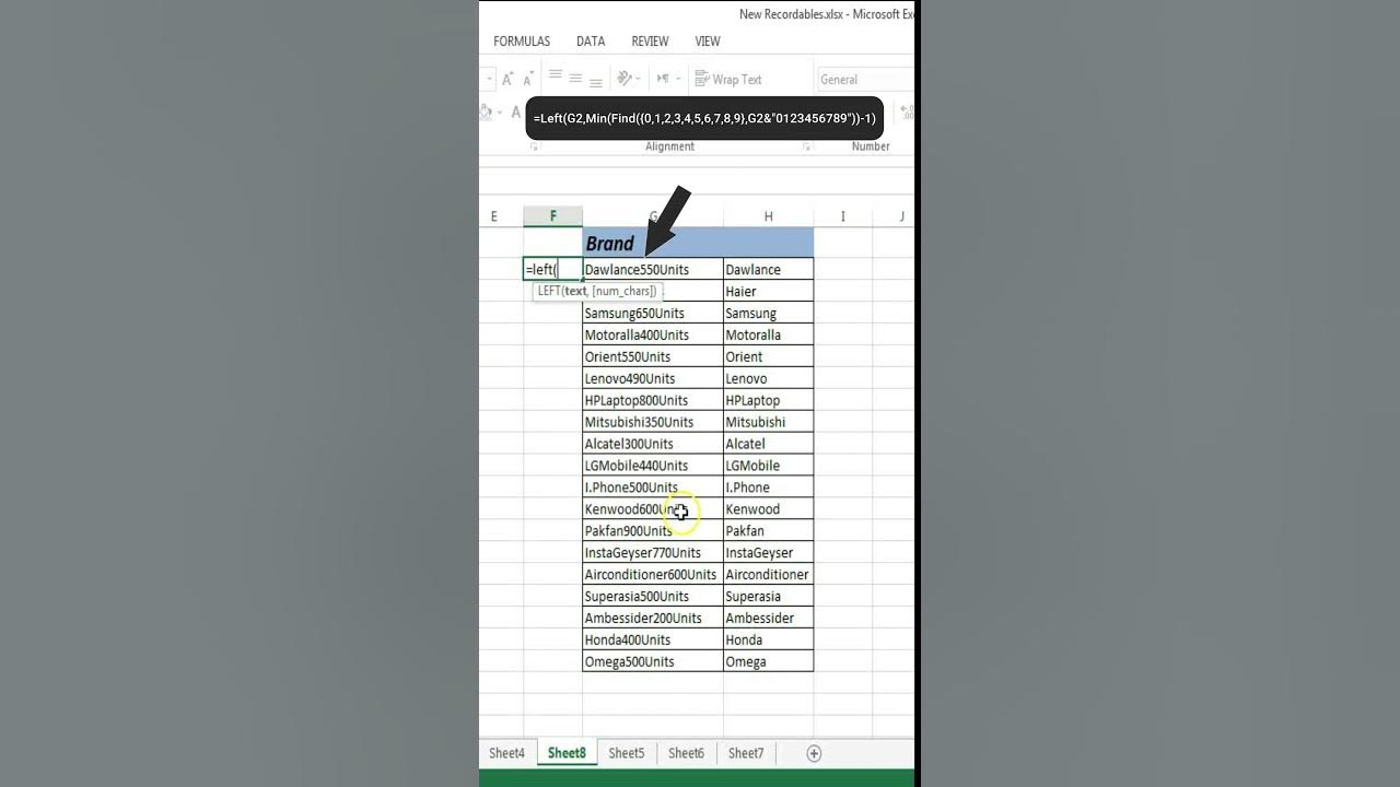Explore hidden tricks in excel | Separate Names From Data - YouTube