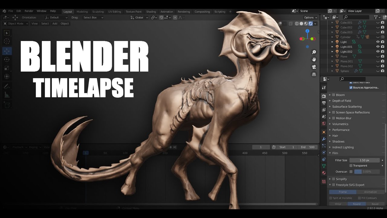 Sculpting a Mythical Creature in Blender! - YouTube