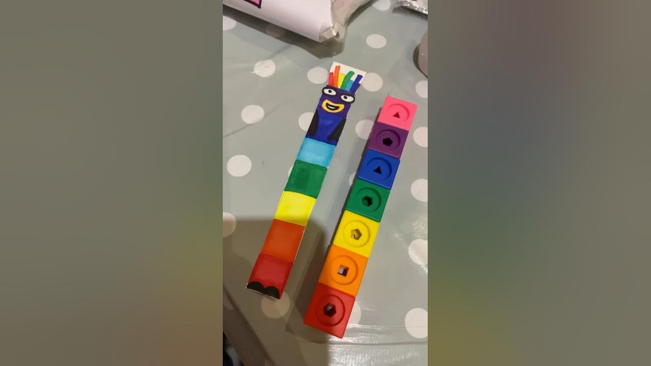 Number block 7 💜 #kidsyoutube #makingnumberblocks #crafts #alphablocks ...