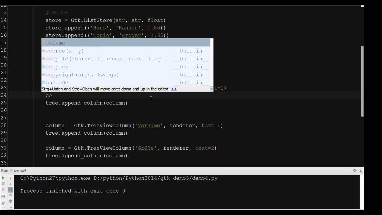 Python-GTK 02-06: Treeview - YouTube