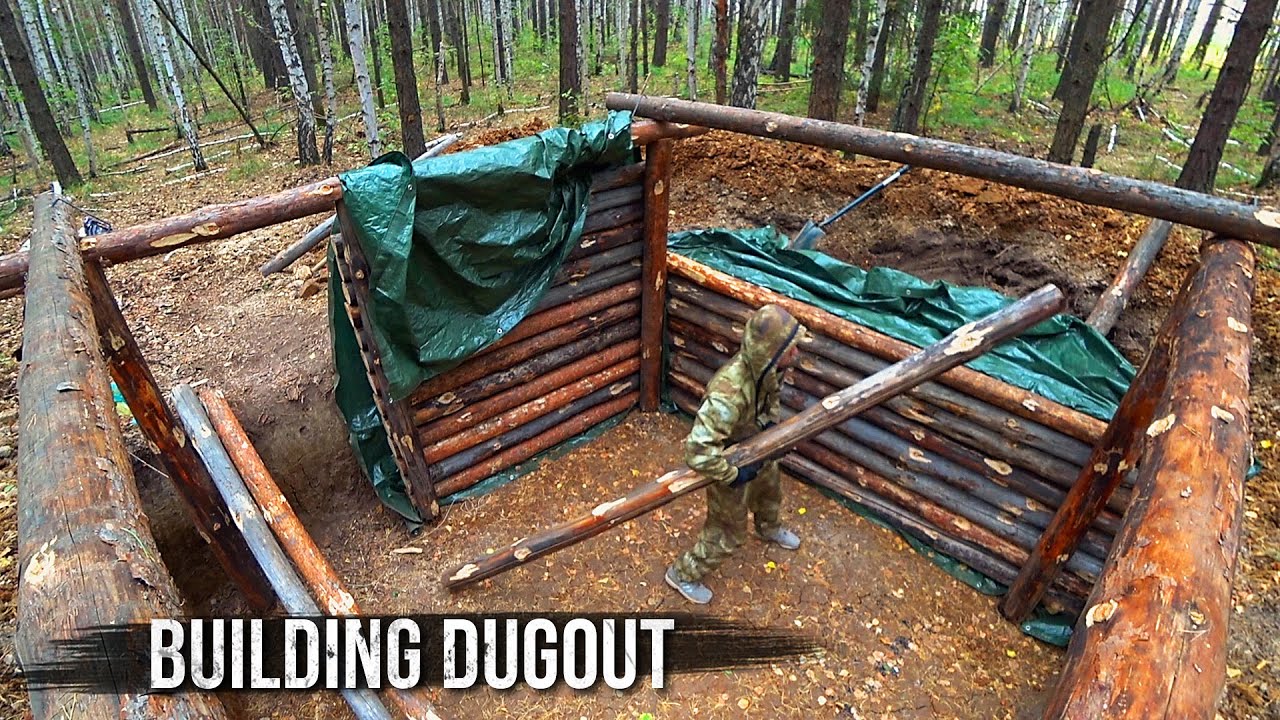 I am building a dugout in a wild forest: transplanted a tree, made a ...