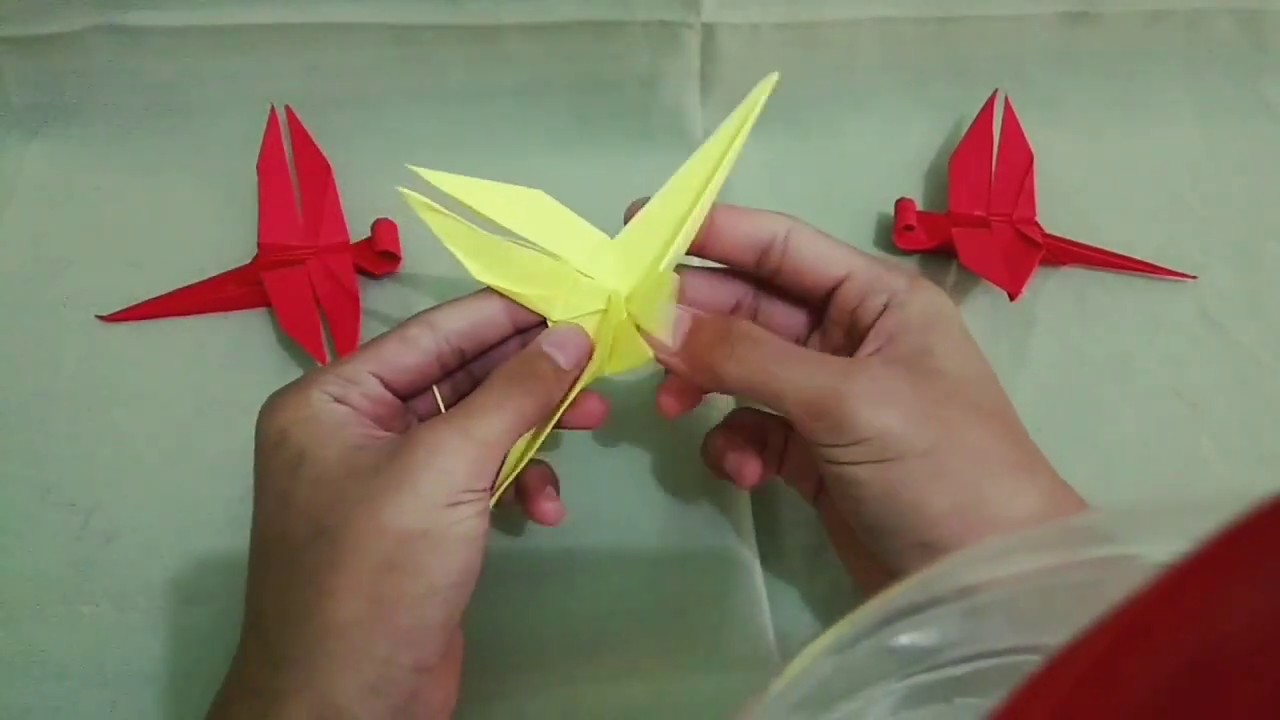 Cara membuat capung dari origami - YouTube