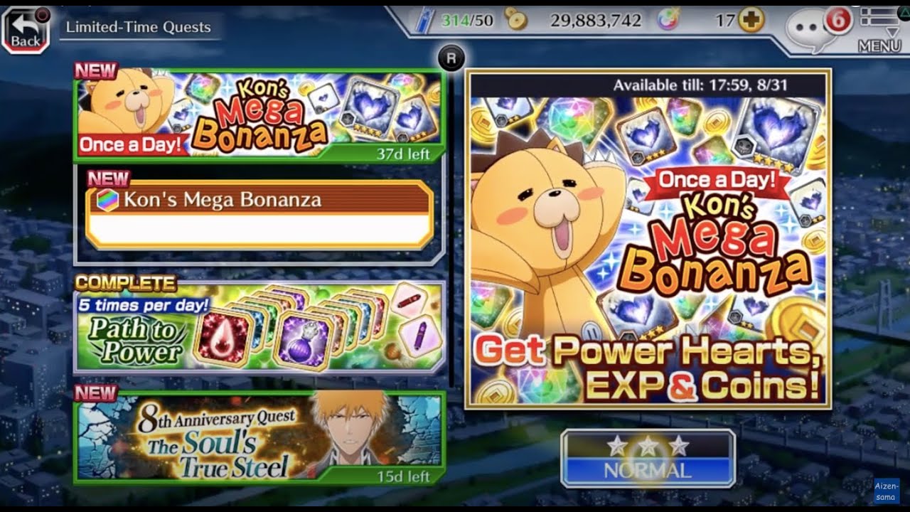 How to do Kon's Mega Bonanza Limited Time Quest l Bleach Brave Souls ...