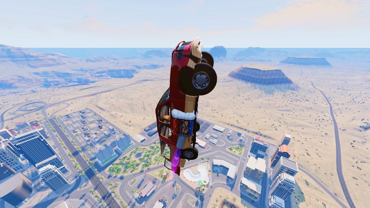 Cars vs rocket launcher-BeamNG.drive - YouTube