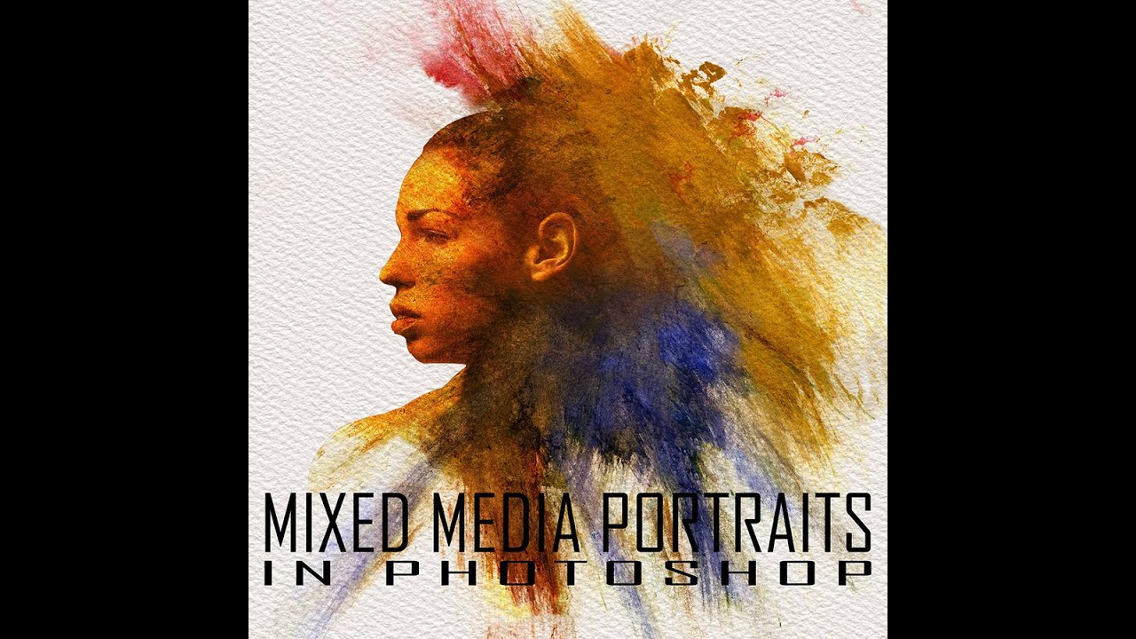 Mixed Media Portraits in photoshop / photoshop tutorial - YouTube