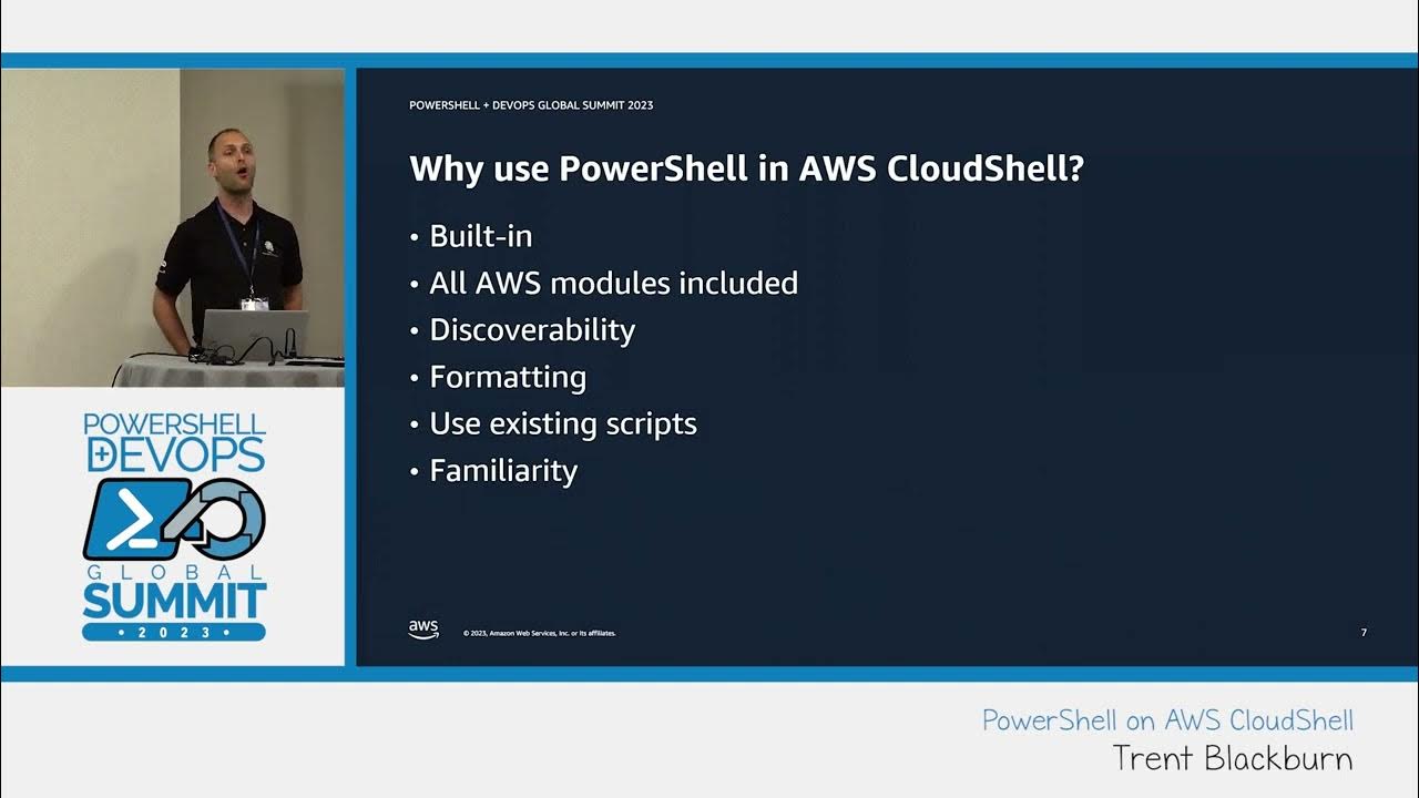 PowerShell on AWS CloudShell by Trent Blackburn - YouTube