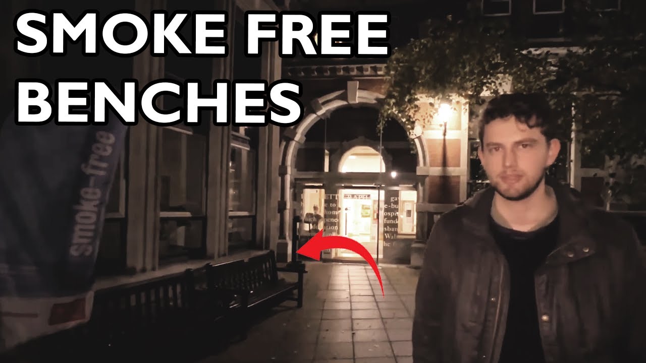 You're not allowed to smoke on these benches! [smoke free zone] - YouTube