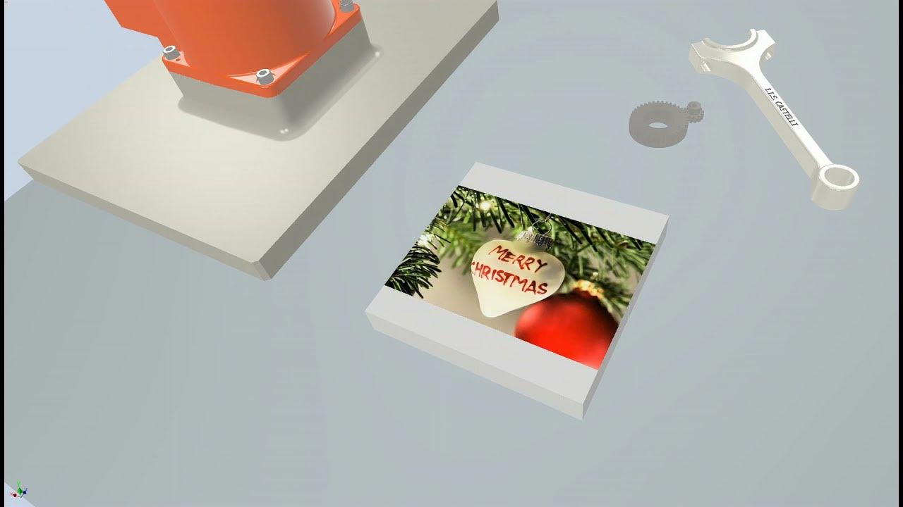 Merry christmas greetings with ABB robot - YouTube