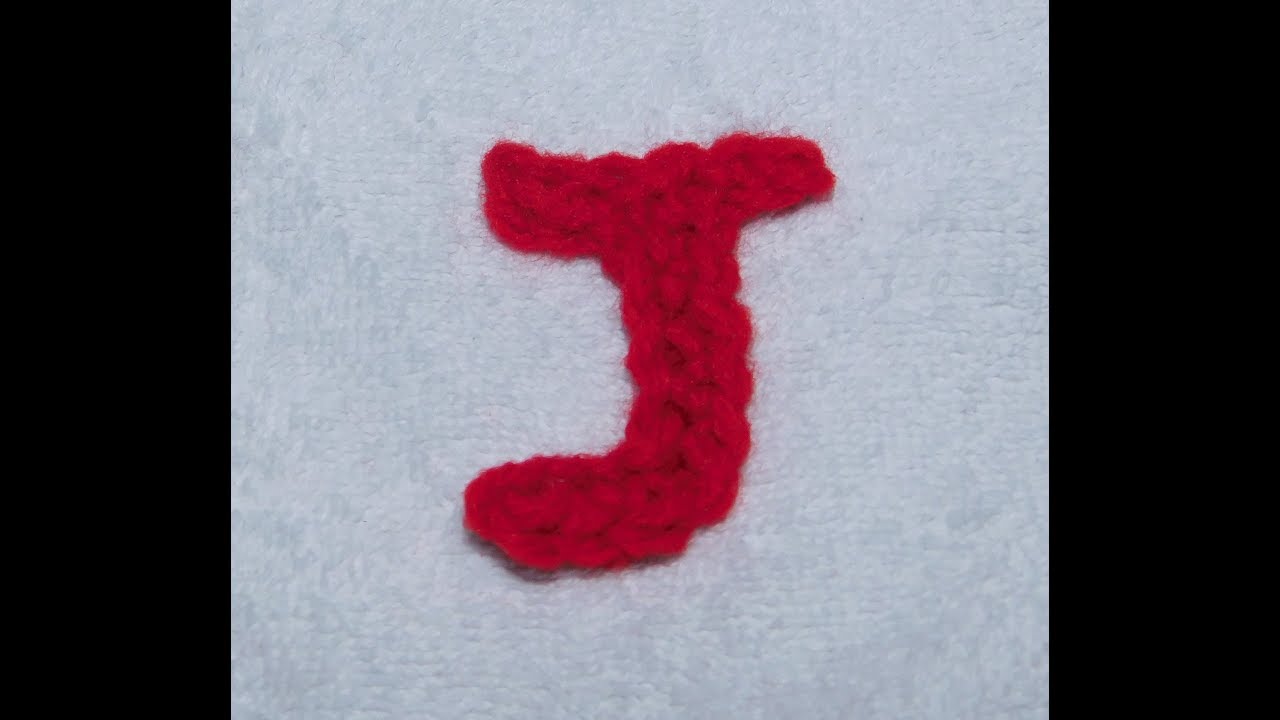 How to crochet the letter J - YouTube