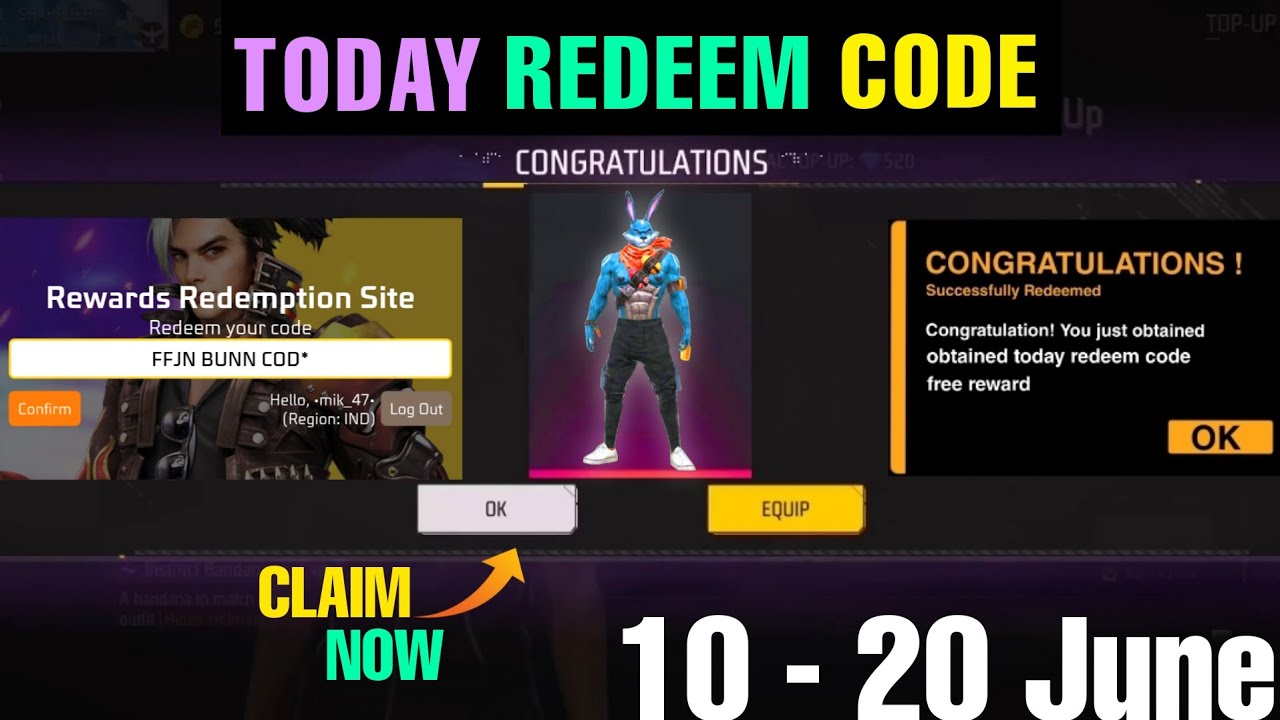 Free Fire Redeem Code 13June 2023 | FF Redeem Code | FF New Event - YouTube