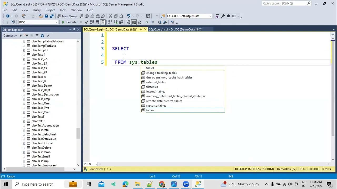 How to find Total No of Records for each Table in given DB in SQL Server Development in Telugu ...