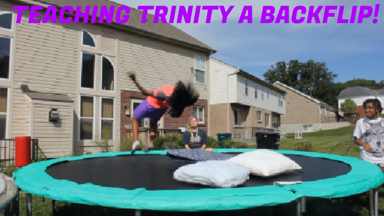 TEACHING MY BEST FRIEND A BACKFLIP! - YouTube