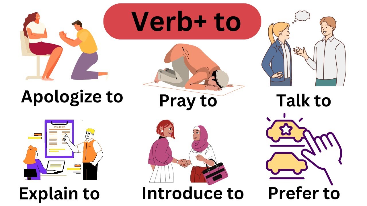 Verb + To: Useful Verb Preposition Combinations in English - YouTube