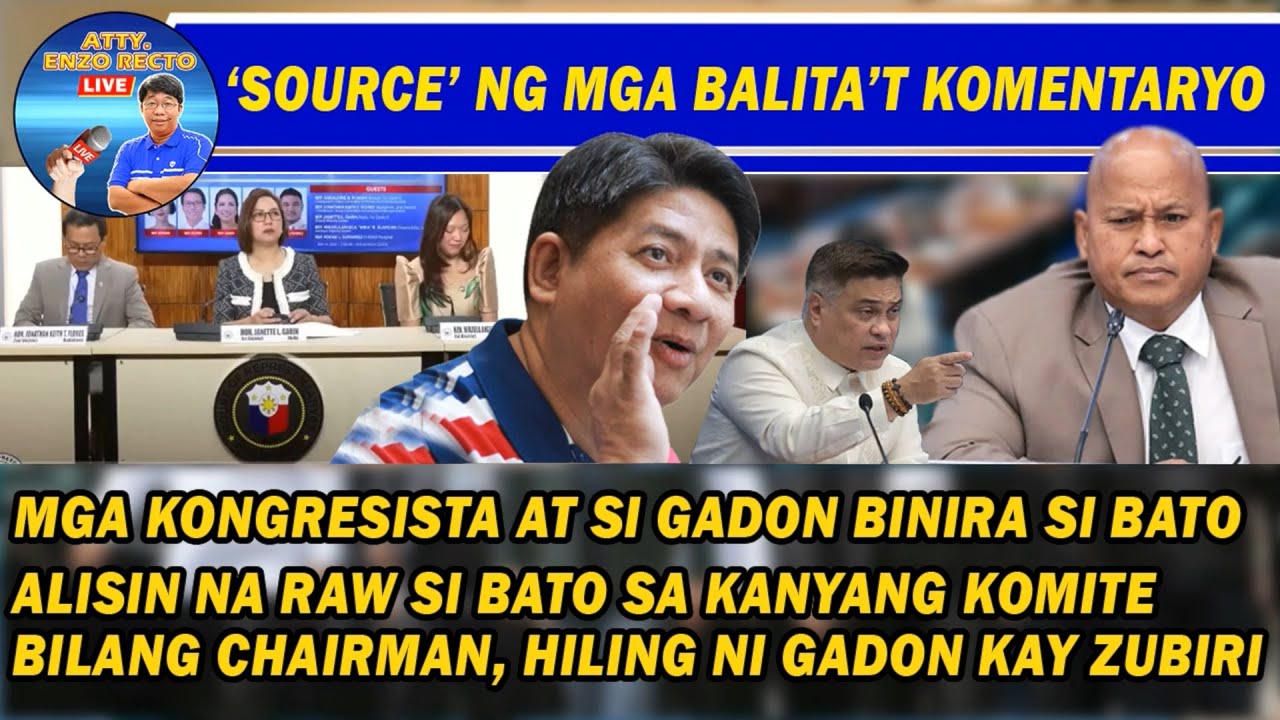 MGA KONGRESISTA AT SI GADON BINIRA SI BATO - YouTube