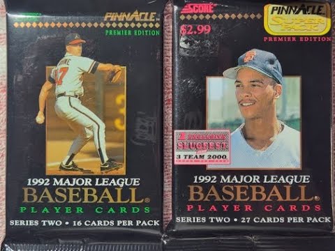 1992 Score Pinnacle Series 2 baseball PREMIER EDITION packs! Found a ...