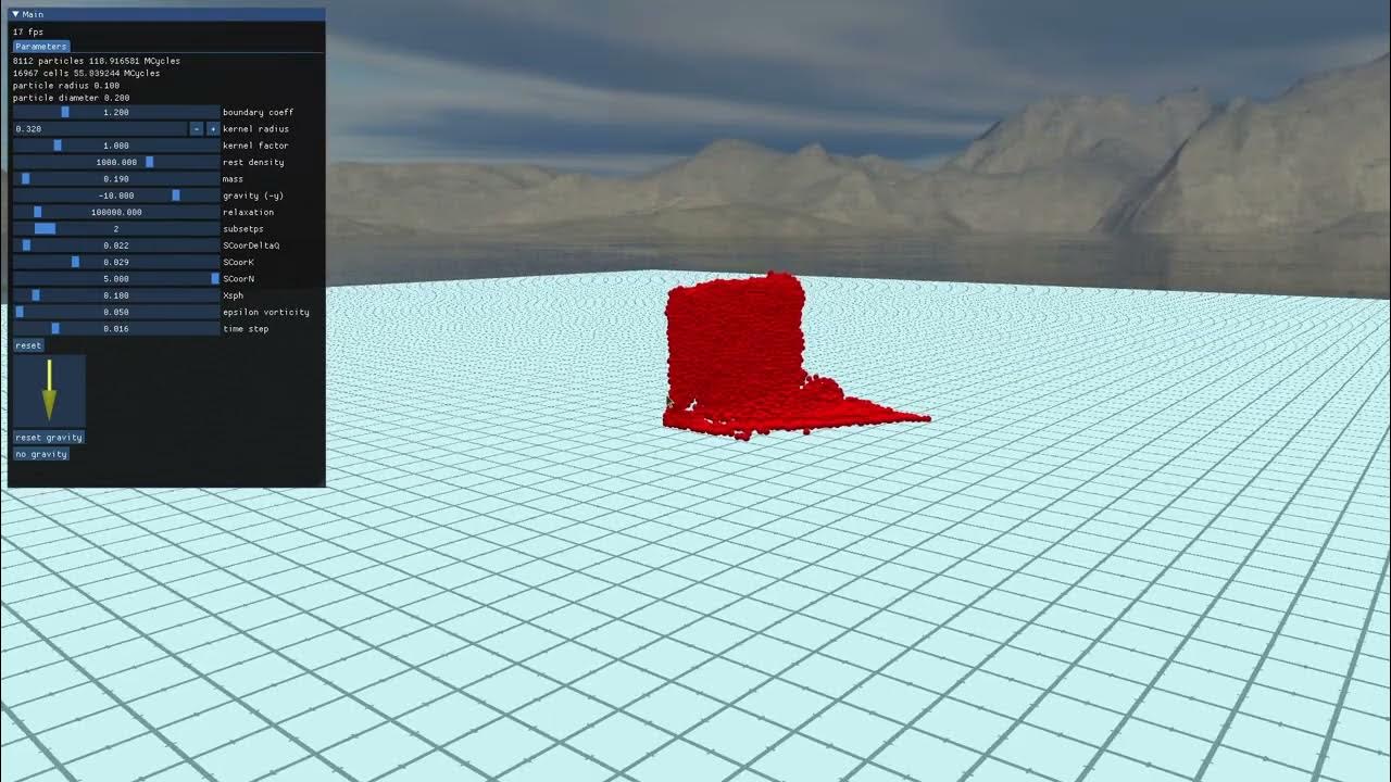 Position based fluid on Single CPU core - YouTube