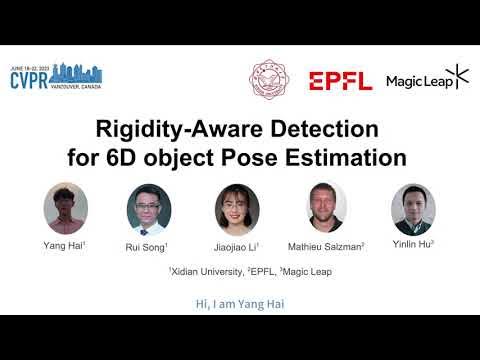 Rigidity-Aware Detection for 6D Object Pose Estimation (CVPR 2023) - YouTube
