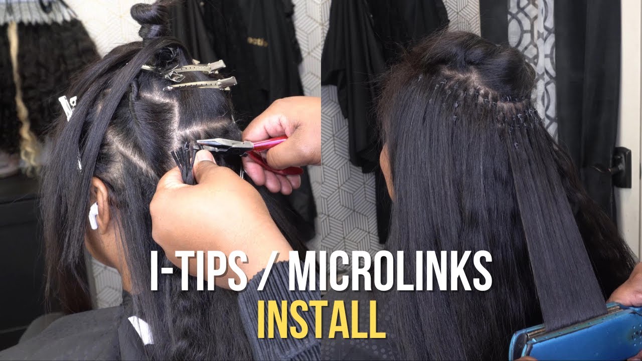 I-Tip / Microlink Hair Extensions + Burmese Curly K-Tips! - YouTube