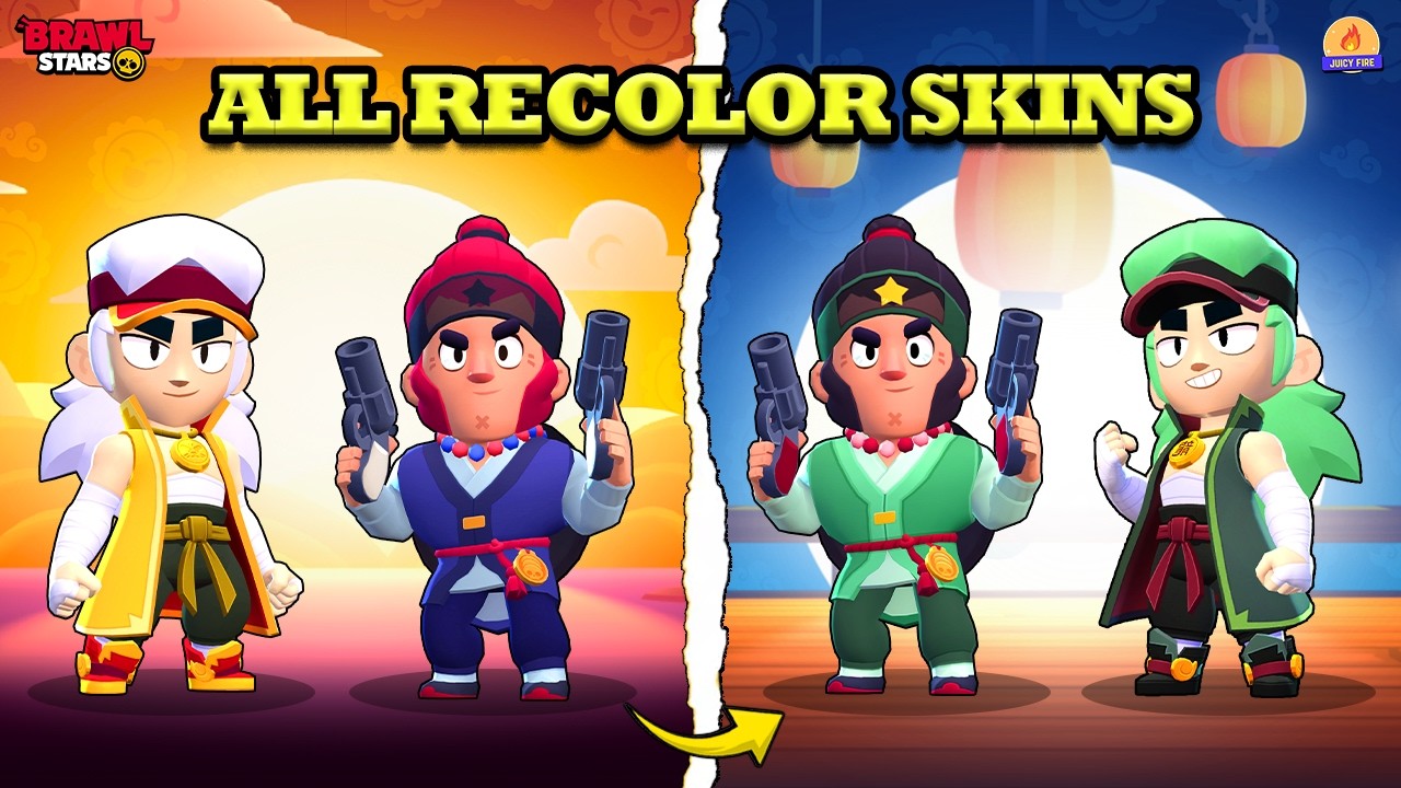Brawl Stars | All Recolor Skins | Jade Agent Colt, Ferocious Fang and ...