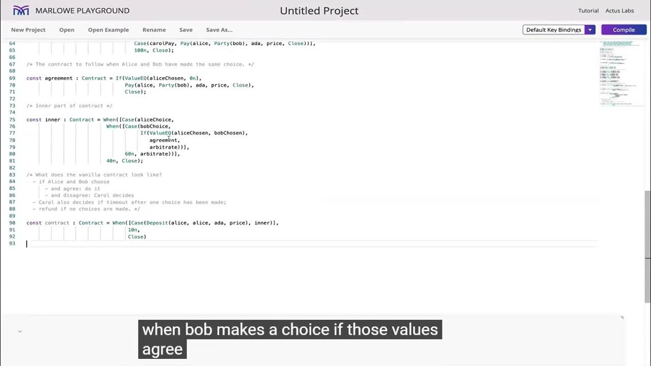 Marlowe 13 Using Javascript in the playground - YouTube