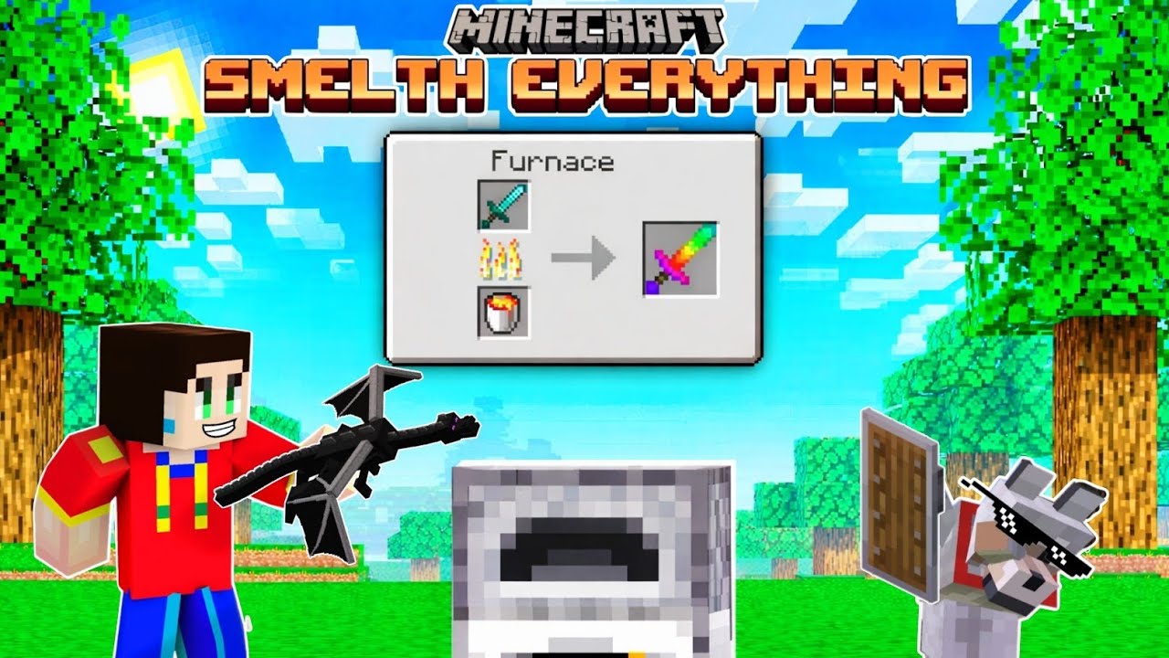 Minecraft but I smelt Everything 🤩 @AnshuBisht - YouTube