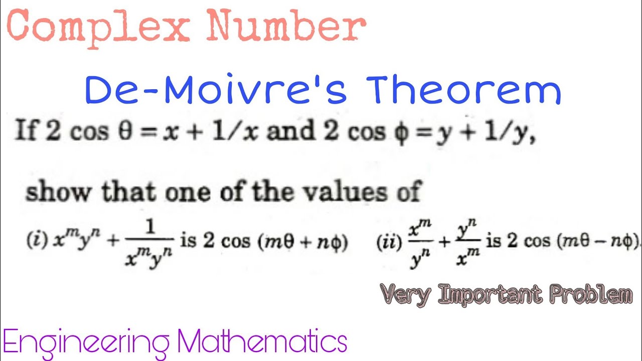 9. De-Moivre's Theorem | Problem#8 | Complex Number - YouTube