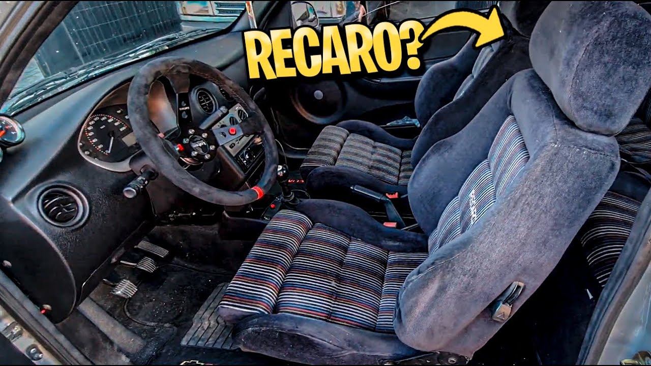 CELTA COM BANCOS RECARO DE CORRIDA OU DIA A DIA? ADAPTAÇÃO FENIX GARAGE ...