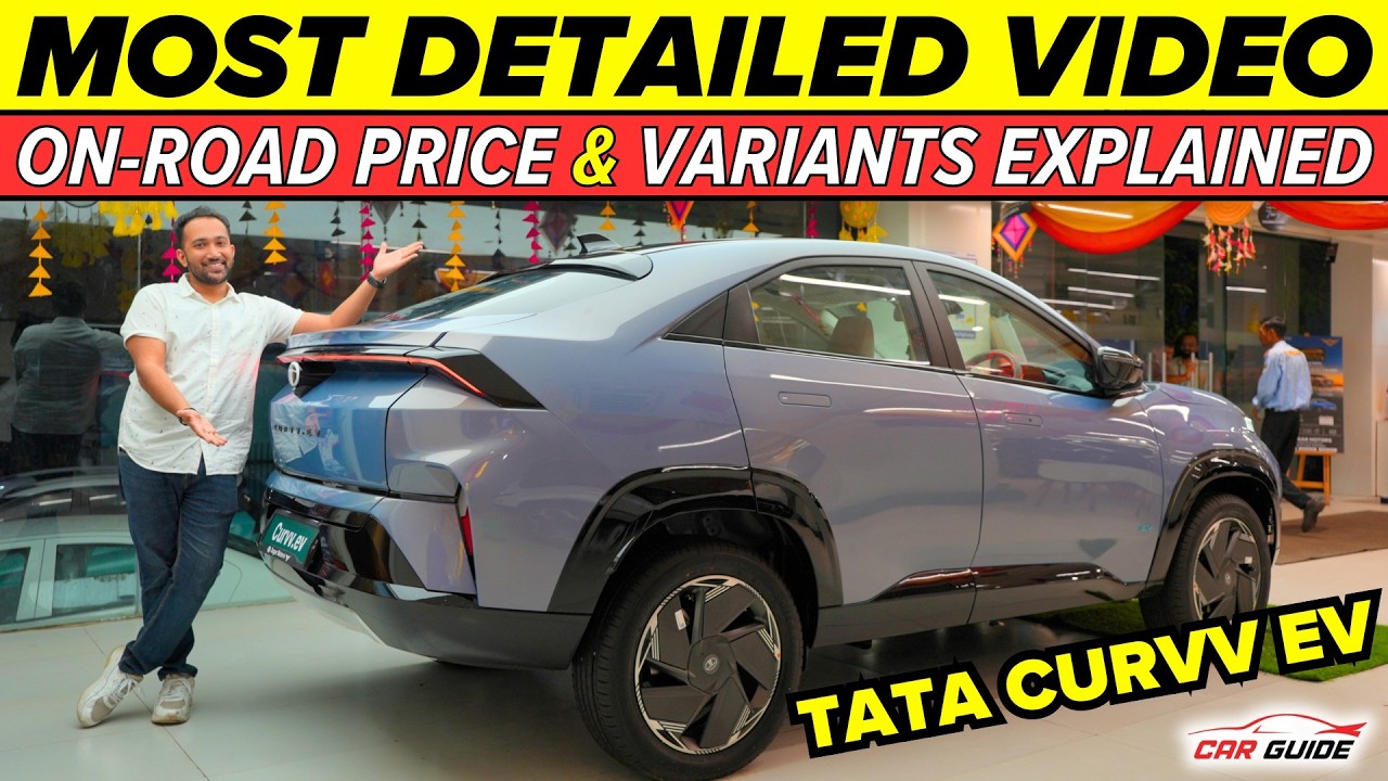 Tata Curvv EV Detailed Walkaround - On Road Price - Delivery - Variants ...