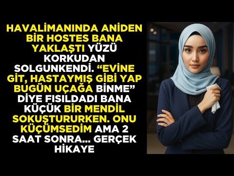 Bugün Uçağa Binme! Pramugari Bana Bir Not Sıkıştırdı… Gerçek Şok Ediciydi!