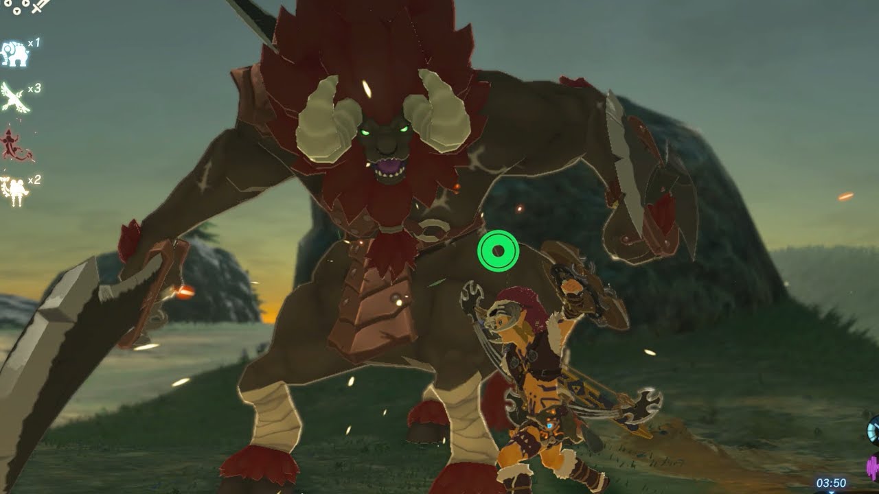 Savage Lynel Shield Vs Red Lynel - Breath of the Wild - YouTube