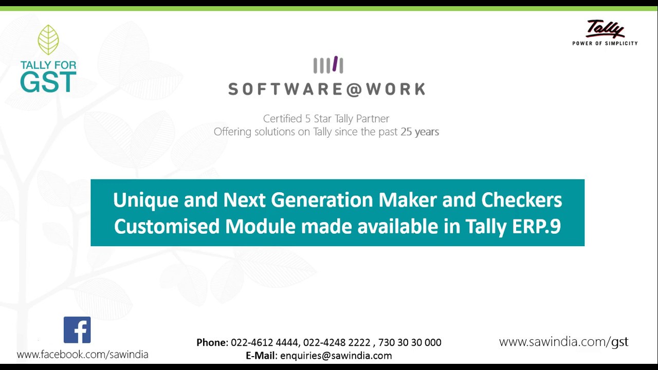 Maker & Checker Module in Tally.ERP 9 - YouTube