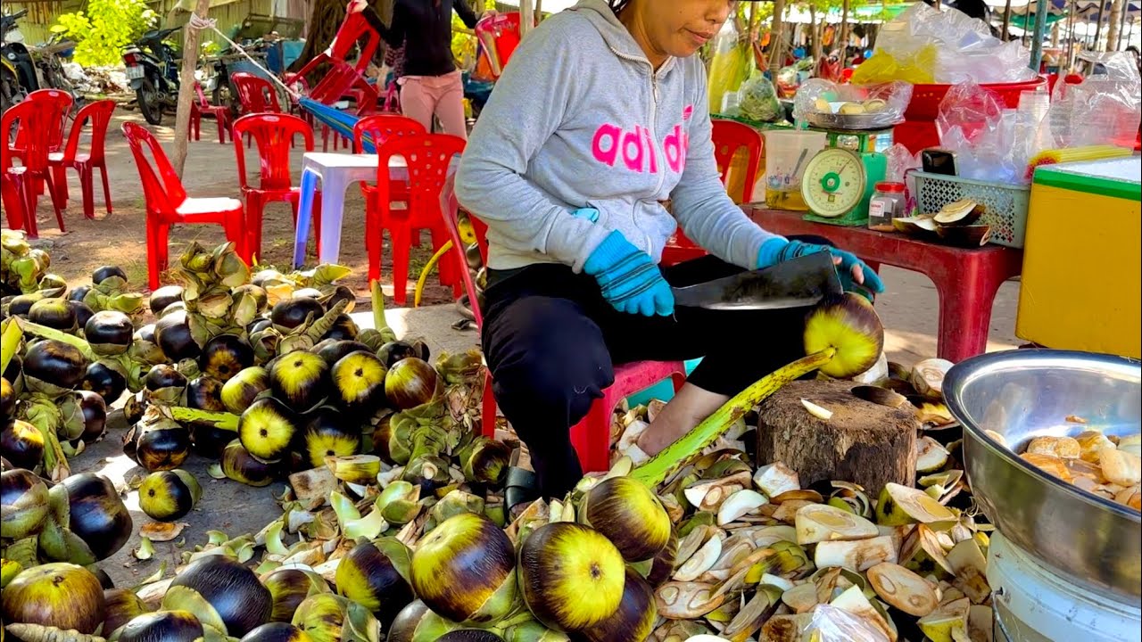 Amazing! Jaggery fruit cutting skill - Food Tour - YouTube