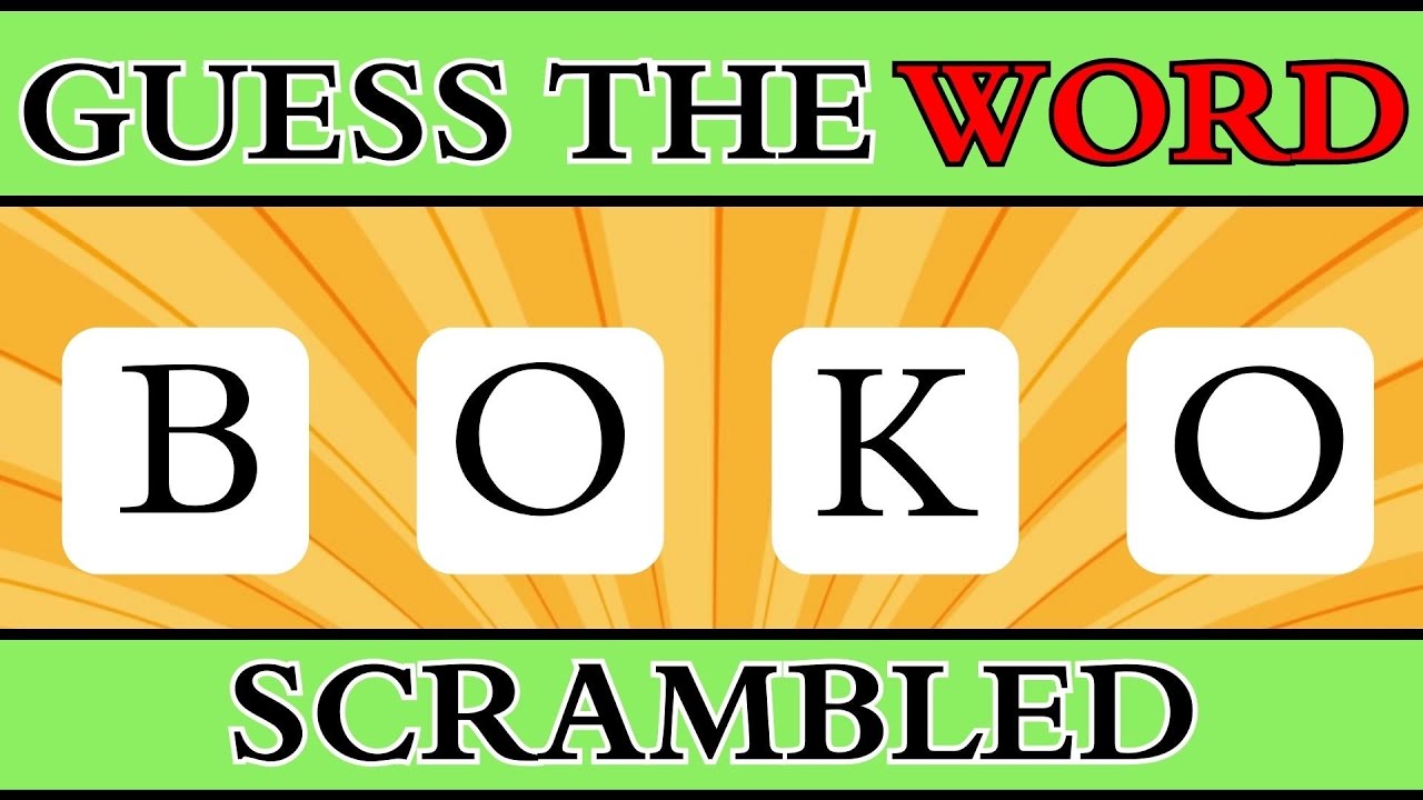 Can you Guess the Word by the Scrambled Letters? Word Quiz - YouTube