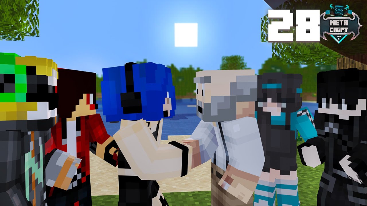 بیست و هشتمین روز با تراب و لیندا و علی آشنا شدم || Minecraft #28 ...