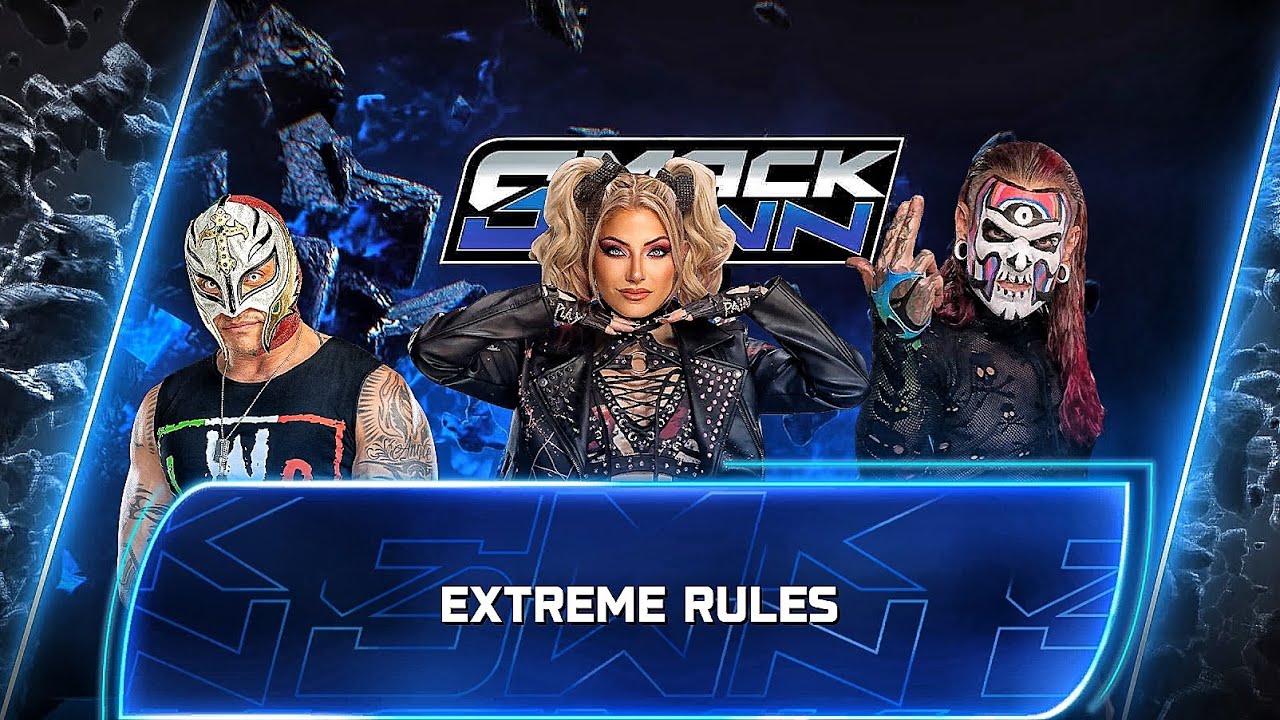 Rey Msyerio Vs Jeff Hardy Vs Alexa Bliss - Extreme Rules Match At WWE ...