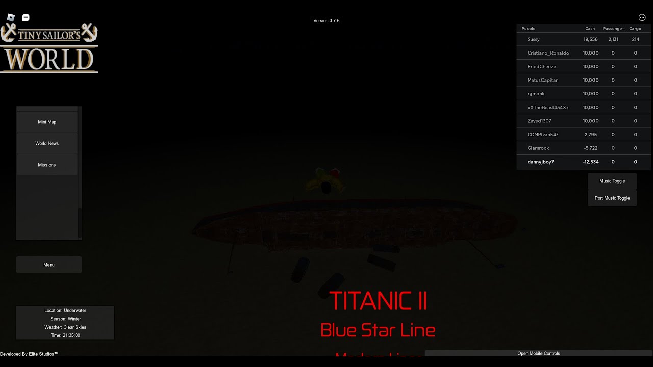 Titanic II Sinking (Tiny Sailors World) - YouTube
