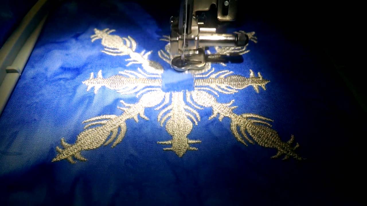 Embroidery - Hawaiian Quilt Pattern - YouTube