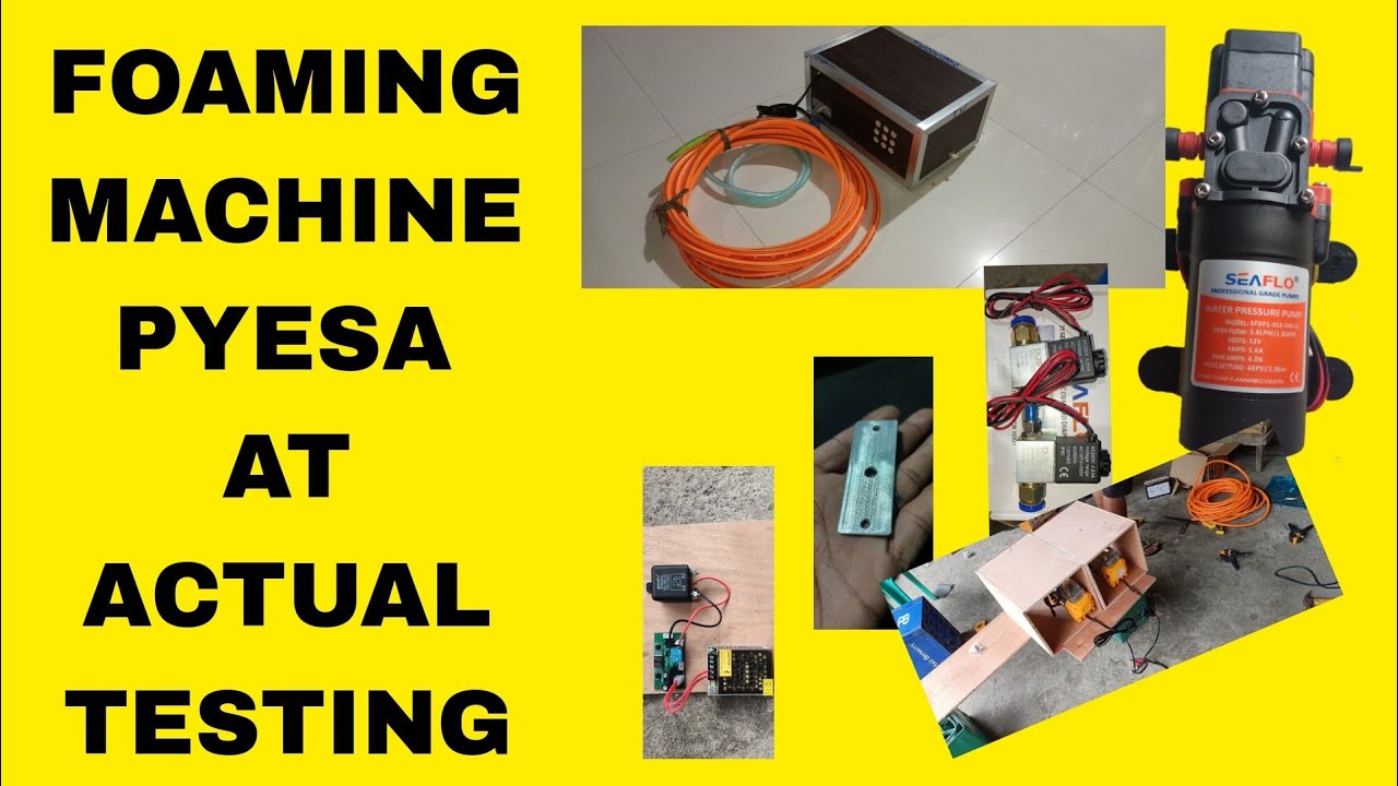 foaming machine ,pyesa at actual testing. - YouTube