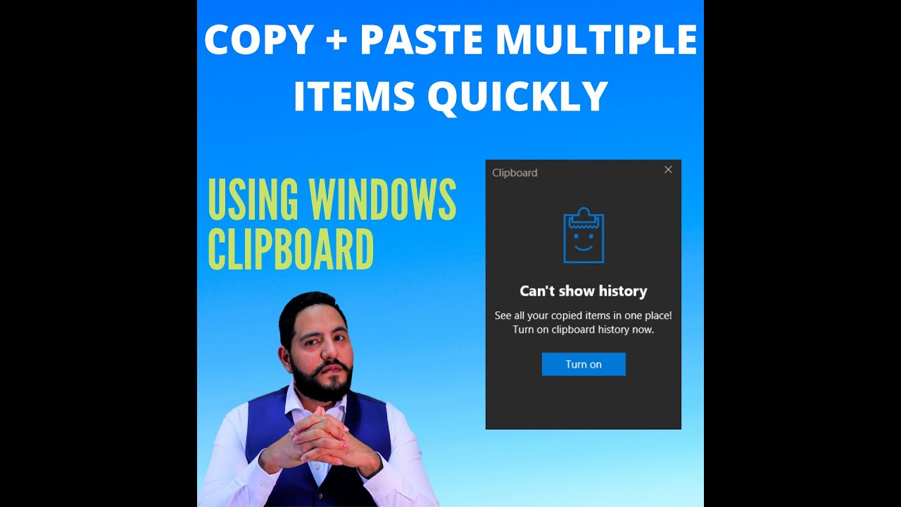 Quickly Copy + Paste several items with Windows Clipboard - YouTube